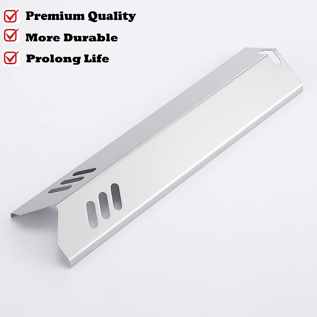 SUONA Grill Heat Plates for Dyna-glo DGF493BNP DGF493PNP-D Replacement Parts for Backyard BY14-101-001-02 GBC1440W DGB495SDP-D BHG BH13-101-099-01, Flame Tamer 15 inch, 4-Pack