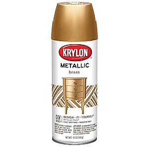 Krylon K02204 BRILLIANT SPRAY PAINT METALLIC BRASS, 11 Ounce (Pack of 1), 12 Fl Oz