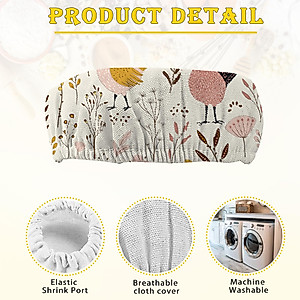 Rooster Floral 5- Pack Cloth Covers for Sourdough Starter Jar, Cloth Jar Covers Reusable Cloth Lid Top Cover Sourdough Proofing Bowl Cover Bread Fermentation Baking Supplies for 3-4 Inch Jar Mouth