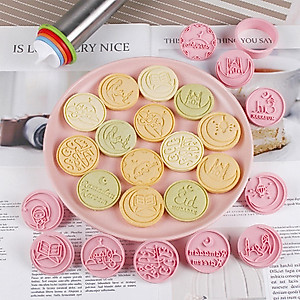 10 Pieces Eid Mu-barak Cookie Cutters Rama-dan Cookie Mu-slim Biscuit Mold Star Lantern Moon Cookie Stamper DIY Biscuit Press Stamp Molds For Baking Fondant Supplies