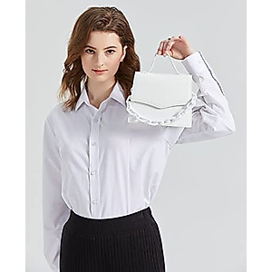 CATMICOO Mini Purses for Women Trendy Mini Bag with Detachable Plastic Chain (White)