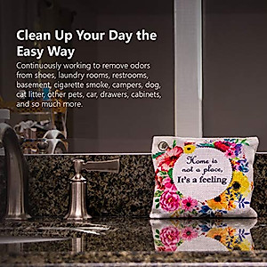 Rolio - Bamboo Charcoal Air Purifying Bag - Odor and Moisture Absorber for Home, Car, Closet, Bathroom, Litter Box, Shoes - Activated Charcoal Air Freshener