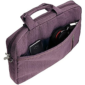 Navitech Purple Sleek Water Resistant Travel Bag - Compatible with Sylvania 15.5" DVD Player