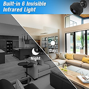WiFi Spy Hidden Camera Mini Wireless Portable Nanny Cam,1080P HD Small Indoor Security Cameras with Night Vision Motion Detection Alert for Phone APP, Tiny Spy Cam for Home/Apartment/Car/Office/Baby