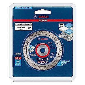 Bosch Professional 1x Expert HardCeramic 76 mm Diamond Cutting Disc (for Hard Tiles, Hard Stone, Ø 76 mm, Accessories Mini Angle Grinder)