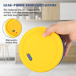 Silicone Food Containers with Lids，Set of 4 Airtight Food Storage Containers for Lunch，Meal Prep&Storage，Premium BPA-FREE Silicone Lunch Containers Lunch Box，Leak Proof，Microwavable and Freezer Safe