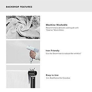 LimoStudio 10 x 10 feet White Photography Backdrop Background Screen, Pure Seamless White Color for Photo Video Studio, Photoshoot, Portrait, Streaming, Family Events, AGG3050