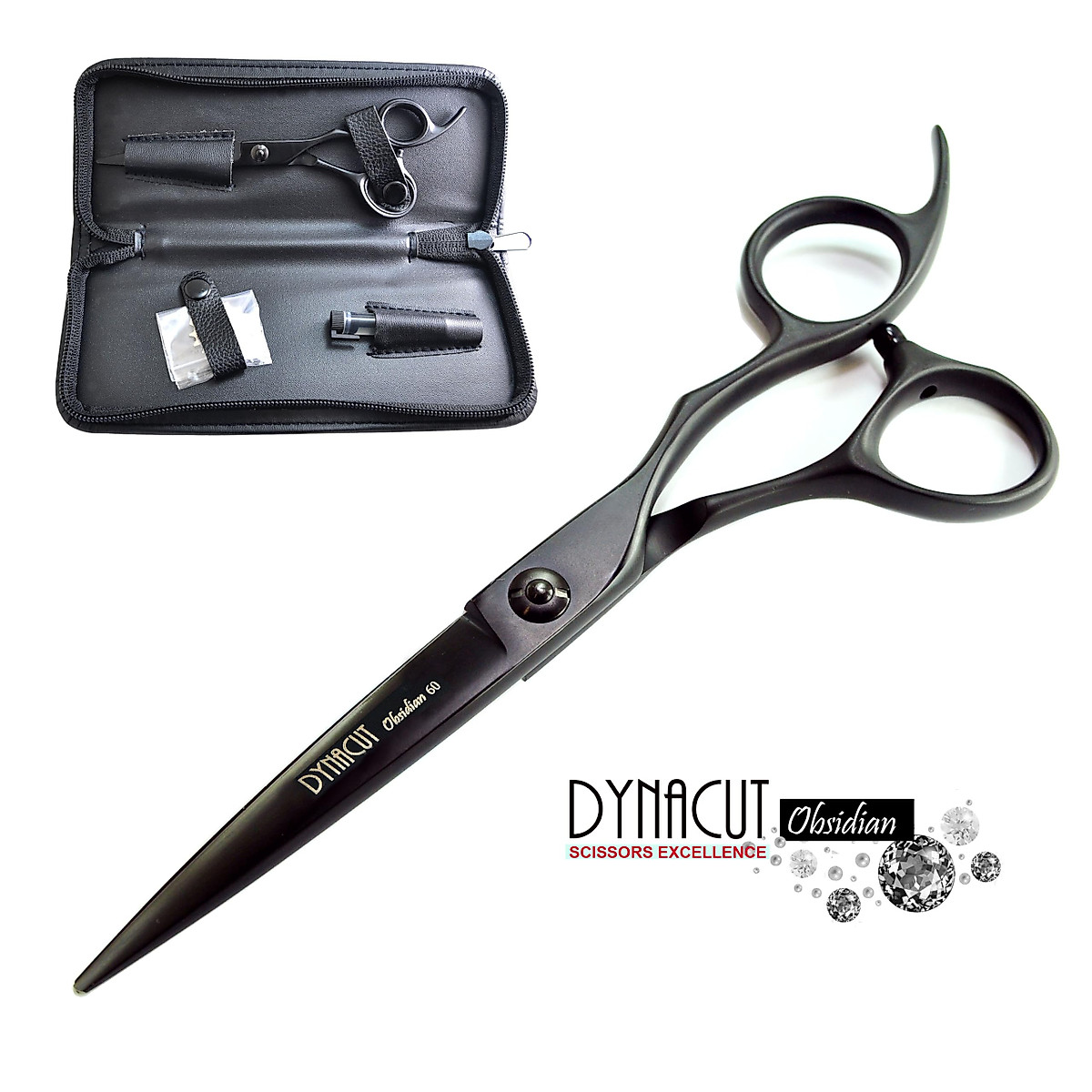 Professional Hair Scissors Salon Shears 6 Inch, Extremely Sharp 440C Blades, DynaCut Razor Sharp Haircutting Shears Hairdressing Scissors with Cleaning Oil and Leather Protection Sleeve