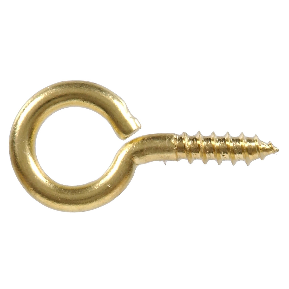 Hillman 852419 .106 x 15/16 in. Solid Brass Small Eye Screw Eye 7-Pack
