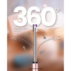 VEHHE Candle Lighter, 2 Pack Rechargeable Electric Lighter with LED Battery Display Safety Switch, Flexible Neck USB Lighter for Candles Camping Grill Gas Stoves Cooking (Black & Pink)