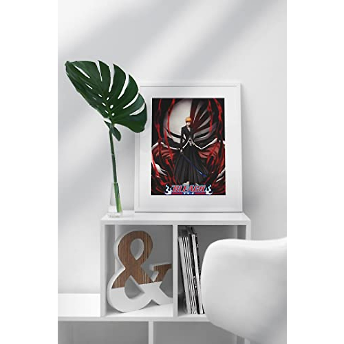 Bleach Anime Poster Ichigo Kurosaki Soul Reaper Swords Manga Comic Cool Aesthetic Modern Picture Japanese Bedroom Home Living Room Weeb Fan Birthday Gift Cool Wall Decor Art Print Poster 12x18