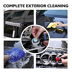 23PCS Car Wash Cleaning Tools Set Interior Exterior Car Cleaning Tools Kit with Car Detailing Kit Drill Brush Set Car Wash Tools Kit for Wheels,Windows,Dashboard,Engine Car Care Kit with Storage Bag