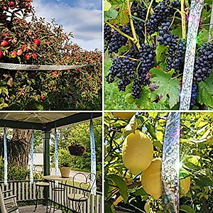 iFealClear Bird Reflective Scare Tape, Dual-Sided Pigeon Scare Tapes for Garden, Farm, 262ft x 4Roll Reflective Scare Tape Outdoor to Keep Away Woodpecker, Blackbirds, Grackles, Herons (4 Pack)