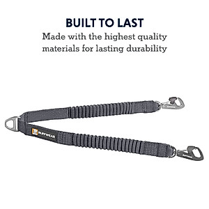 Ruffwear, Double Track Coupler Leash Extension for Walking 2 Dogs, Basalt Gray