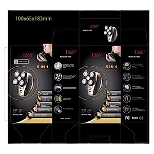 NAWAZJEE Electric Head Hair Pitbull Skull Shaver, Waterproof, Wet and Dry Rotary Razor, Cordless,USB Rechargeable, Men Bald Head Shaver Grooming Kit, Nose Ear Face and Body Trimmer, Multifunctional