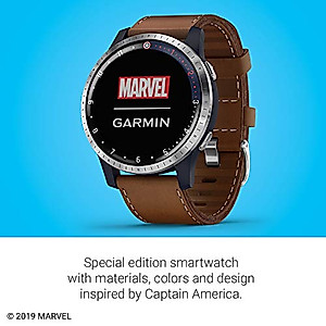 Garmin Legacy Hero Series, Marvel Captain America Inspired Premium Smartwatch, Includes a Captain America Inspired App Experience