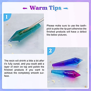 LET'S RESIN Resin Molds 18Pcs Pendulum Crystal Molds for Resin, Silicone Molds for Resin,Multi-Facet Resin Jewelry Molds for Quartz Crystals Pendants, Resin Necklace,UV Resin