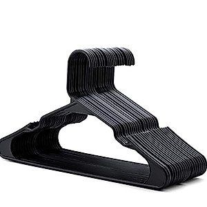 Mainstays Plastic Hangers Black - 50 Pack