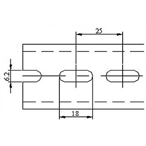DIN Rail - 75 mm (~3 Inch) New Pre-Cut 35x7.5mm Slotted Steel RoHS Compliant Plated