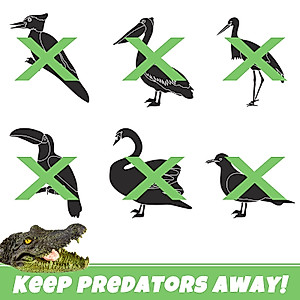 Sotiff 31.5 Inches Floating Alligator Decoy Floating Crocodile Decoy for Pool Fake Alligator Pool Float Statue Toy Garden Animal Figurines Water Pond Decorations for Pond Outdoor Yard, Green