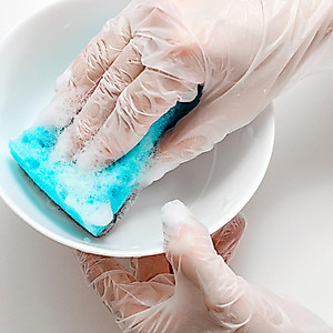 ForPro Professional Collection Disposable Vinyl Gloves, Clear, Industrial Grade, Powder-Free, Latex-Free, Non-Sterile, Food Safe, 2.75 Mil. Palm, 3.9 Mil. Fingers, Small, 100-Count