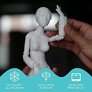 Polymaker PETG Filament 1.75mm, 1kg Strong PETG 3D Printer Filament Black - PolyLite PETG Black 3D Printing Filament 1.75mm, Dimensional Accuracy +/- 0.03mm, Print with Most 3D Printers