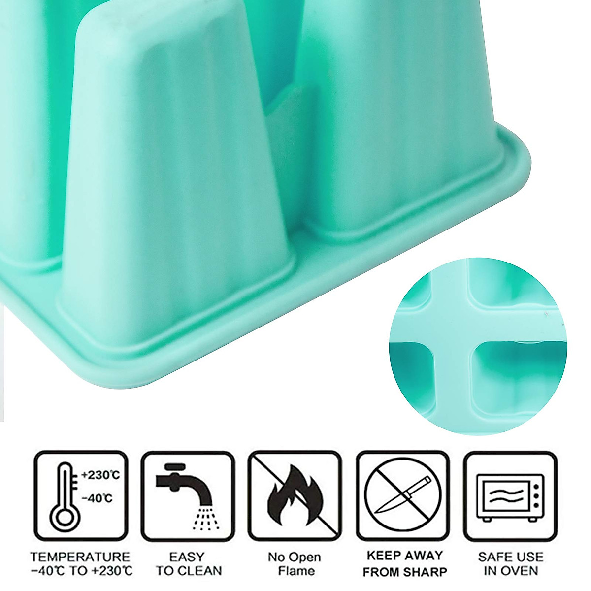 Popsicles Molds, Silicone Popsicle Mould BPA Free Ice Pop Molds Reusable 10 Cavities Popsicle Maker with Popsicle Sticks, Funnel and Cleaning Brush (Forest Green)