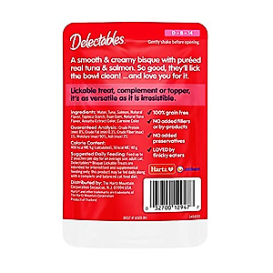 Hartz Delectables Bisque Tuna & Salmon Lickable Wet Cat Treats, 12 Count