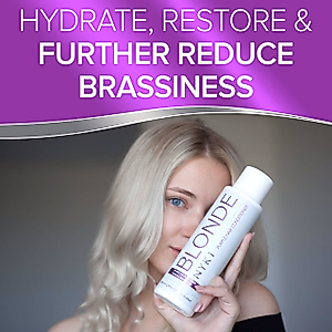 Purple Conditioner For Blonde Hair (500ml) SULFATE FREE Blue Conditioner Toner For Blonde Hair Bleached Hair Grey Hair Platinum Blonde Conditioner - Silver Conditioner Blonde Purple Hair Conditioner