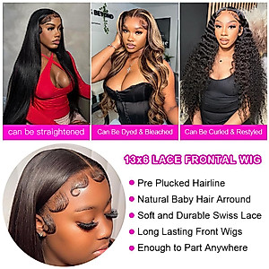 ANNELBEL 13x6 Wear and Go Glueless Body Wave Lace Front Wigs Human Hair HD Transparent Lace Frontal Wigs Pre Plucked with Baby Hair 180% Density Human Hair Wigs for Black Women 18 Inch Natural Color