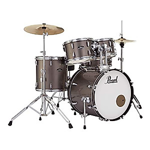 Pearl Roadshow Drum Set 5-Piece Complete Kit with Cymbals and Stands, Bronze Metallic (RS505C/C707)