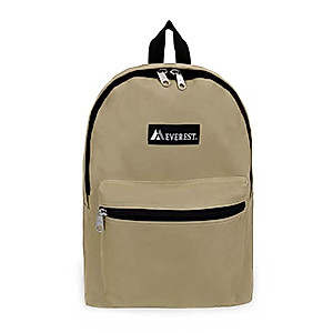 Everest Luggage Basic Backpack, Khaki, Medium