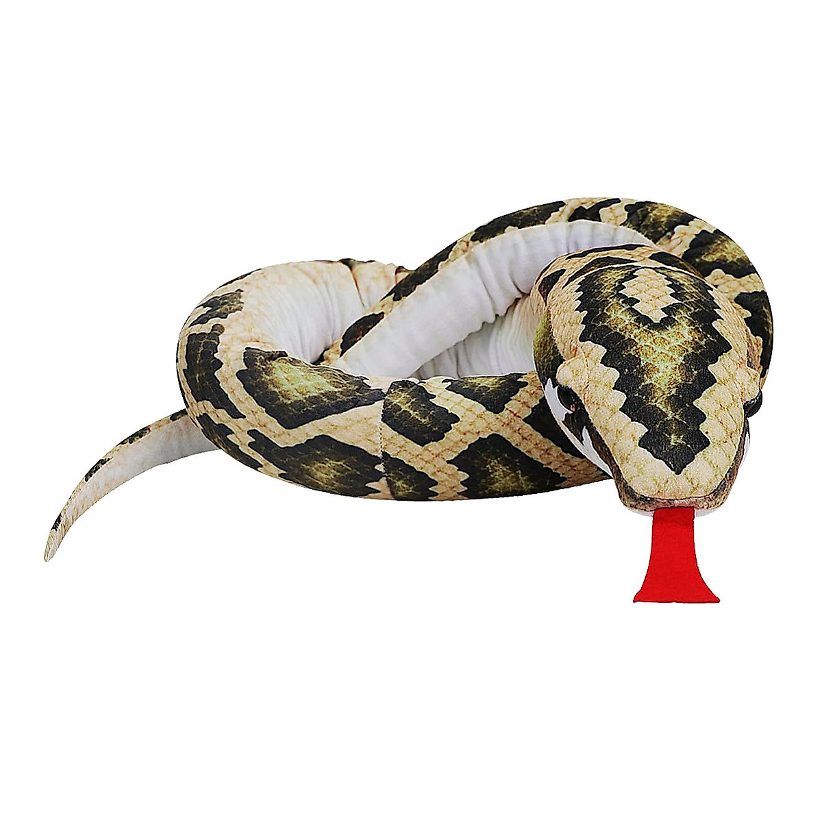 Giant Snake Stuffed Animal, 170cm/67in Long Large Realistic Python Boa Constrictor Cute Snake Plush Doll Soft Cuddly Plushie Hugger Toy Christmas Birthday Gift for Kids Lifelike Halloween Prank Toy