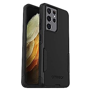 OtterBox Galaxy S21 Ultra 5G (ONLY - DOES NOT FIT Non-Plus or Plus Sizes) Commuter Series Case - DOES NOT FIT Non-Plus or Plus Sizes) - BLACK, Slim & Tough, Pocket-Friendly, with Port Protection
