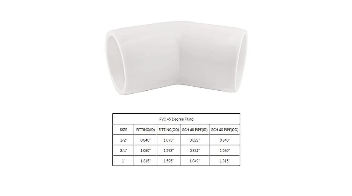 MARRTEUM 3/4 Inch PVC Elbow Fitting - Durable Greenhouse & Garden Support