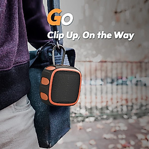 DOSS Waterproof Bluetooth Speaker: Bluetooth 5.0 Dual Pairing Loud Wireless Mini Speaker, 22H Playtime, IP67 Waterproof and Dustproof, Portable Outdoor Speaker for Camping, Hiking, Backpack, Shower