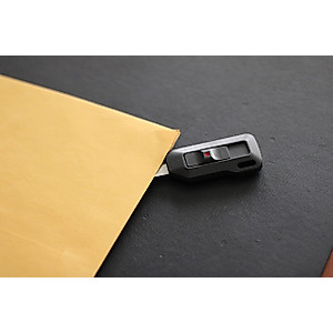 Coreflex Mini Utility Knife Box Cutter Retractable Box Opener, Letter Opener, Steel Blade, Keychain hole, Magnetic. Steel Blade,4pc pack