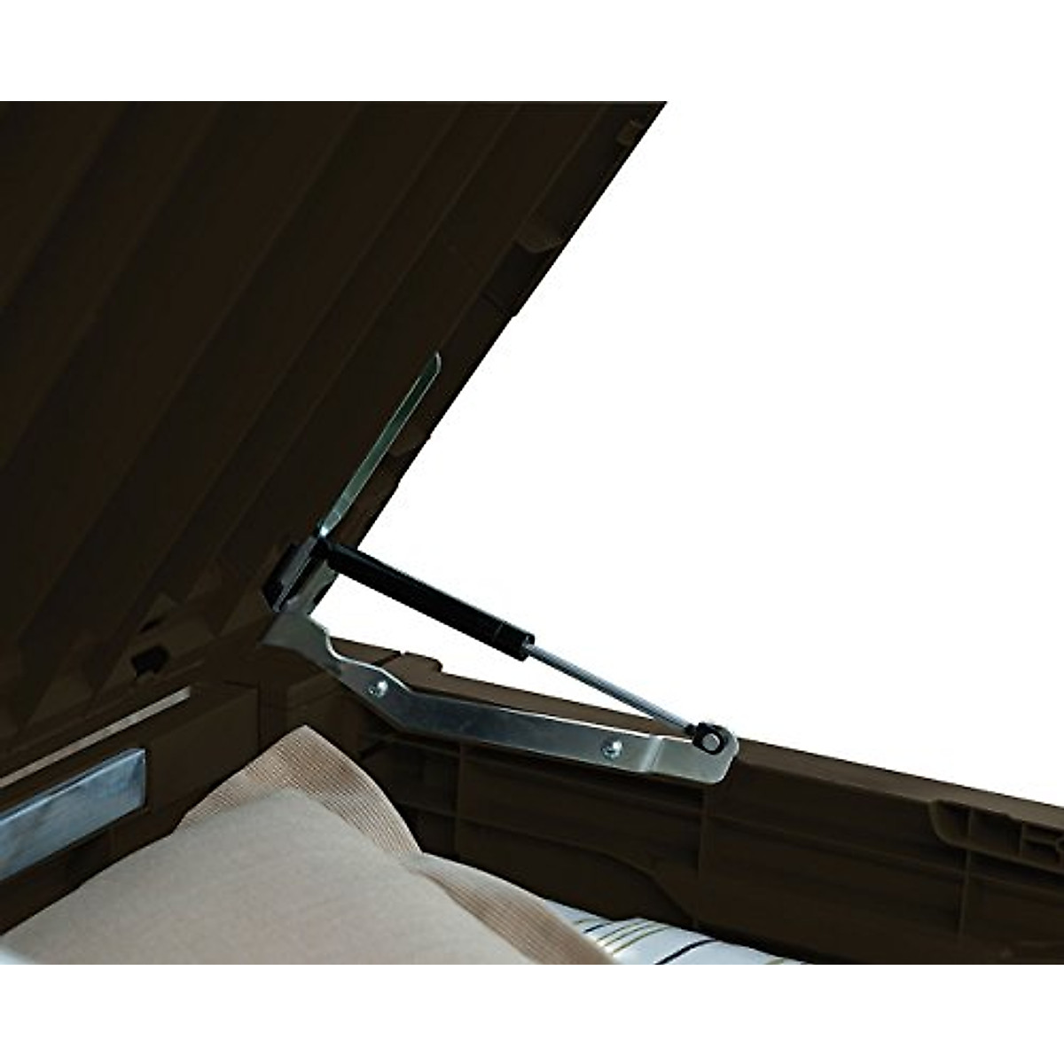 Keter Brightwood 120 Gallon Outdoor Resin Garden Patio Storage Furniture Deck Box