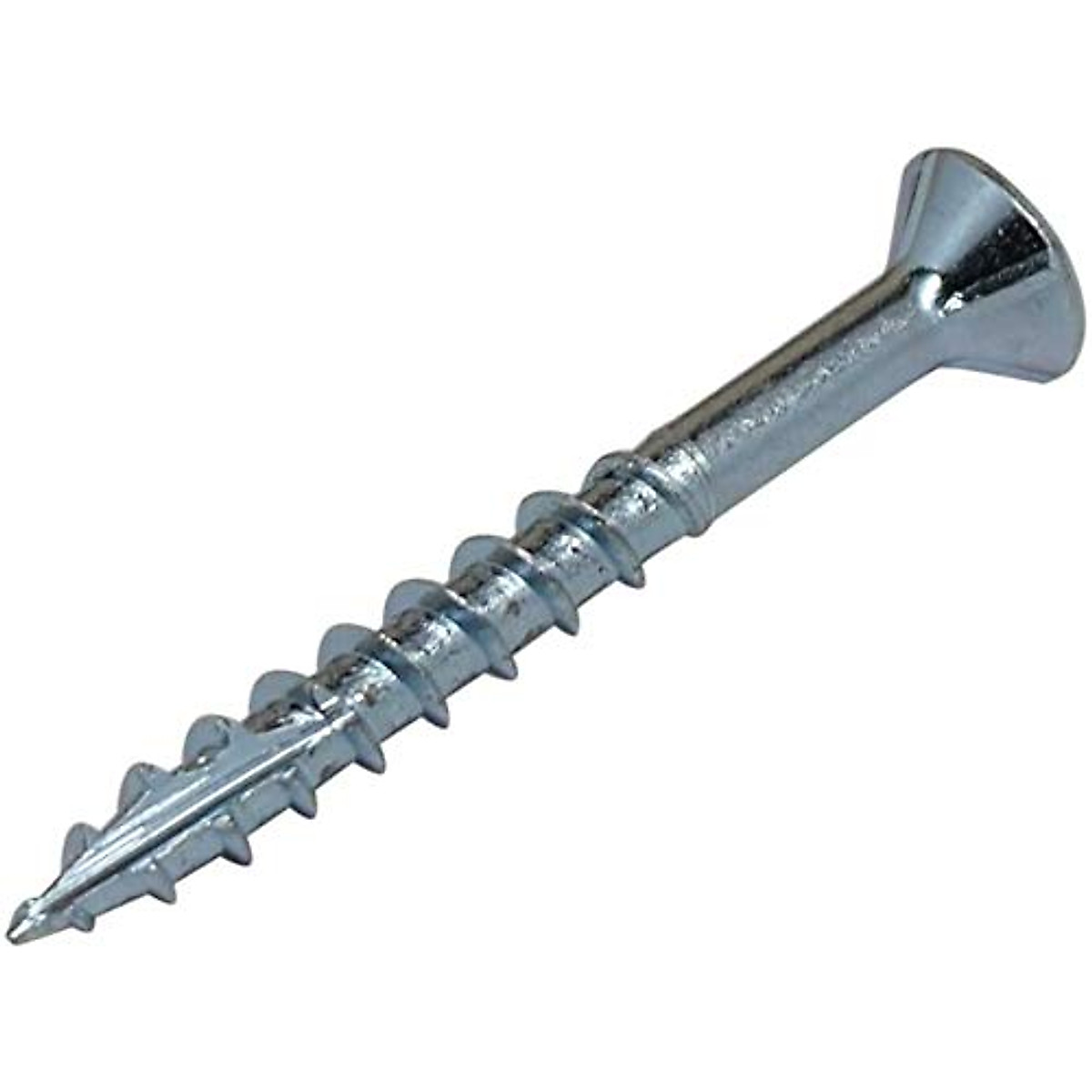 #8 x 1-1/4" Flat Head Wood Screws - #2 Philips Drive - Countersinking Nibs - Auger Point - Deep Thread Design for Cabinets & All Interior Work - Zinc Plated - 1,000 Screws