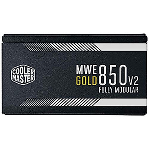 Cooler Master MWE Gold 850 V2 Full Modular, 850W, 80+ Gold Efficiency, 2 EPS Connectors, 120mm HDB Fan, Semi-fanless Operation, 5 Year Warranty