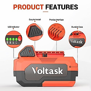 VOLTASK 20V 4.0AH Lithium-Ion Battery Replacement Cordless Snow Shovel SS-20D