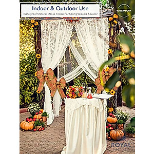 Royal Imports Fall Checkered Plaid Print Ribbon Wired, Orange/Green, 2.5" (#40) for Bow Making, Gift Wrapping, Wreaths, 25 Yd Roll (75 FT Spool)