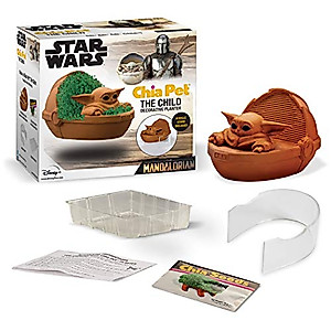 Amazon Exclusive Star Wars The Child Chia Pet Floating Edition with Stand, “aka Baby Yoda” with Seed Packet, Decorative Pottery Planter, Easy to Do and Fun to Grow
