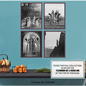 Pagan Decor - Wicca Wiccan Decor - Faerie Goddess Witch Decor - Witchcraft Supplies Accessories - Gothic Home Decor - Goth Wall Art Set - Pagan Gifts - Black Magic, Alchemy, Occult, Mysticism