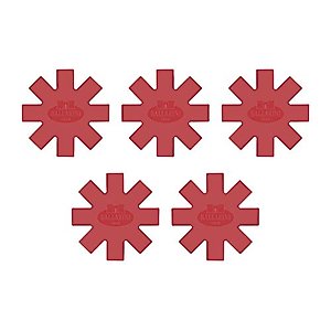 Ballarini 5-pc Silicone Cookware Protecters, Made in Italy,Red