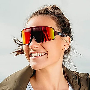 Blenders Eyewear Eclipse – Polarized Sunglasses – Wrap-Around Lens – 100% UV Protection – For Men – Stormation