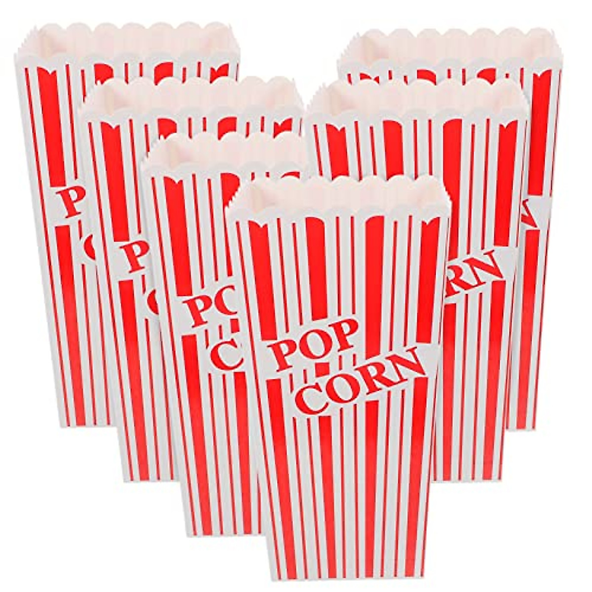 Popcorn Cups Disposable 24 Pcs Popcorn Popcorn Bucket Stripe Paper