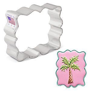 Small Fanciful Plaque Cookie Cutter, 3" Made in USA by Ann Clark