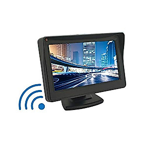 Solar Panel License Plate Frame Rear View Reverse Backup Camera Kit, Car Rover 110° Viewing Angle Universal Reversing Cameras with 4.3" Monitor Included