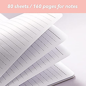 Spiral Notebook - 4 Pack Spiral Notebook, 5.6'' x 8.25'', 80 Sheets / 160 Pages Per Notebook, Spiral Notebook with Twin-Wire Binding, Journals for Women, College Ruled Notebooks with 4 Colors